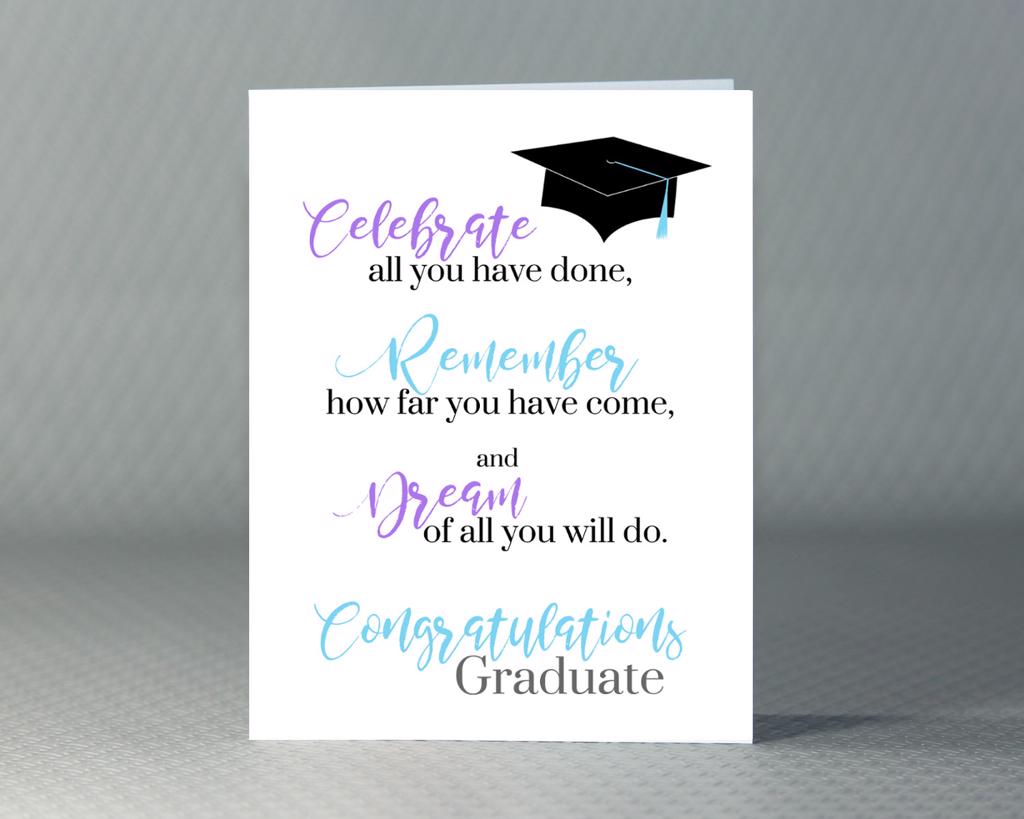 Patterned Pomegranate: Printable Graduation Card - Celebrate