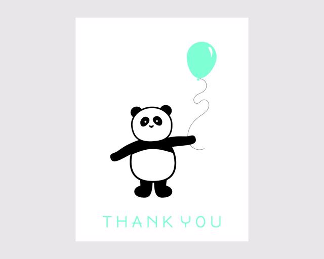 Patterned Pomegranate: Printable Panda Birthday Card and Panda Thank ...