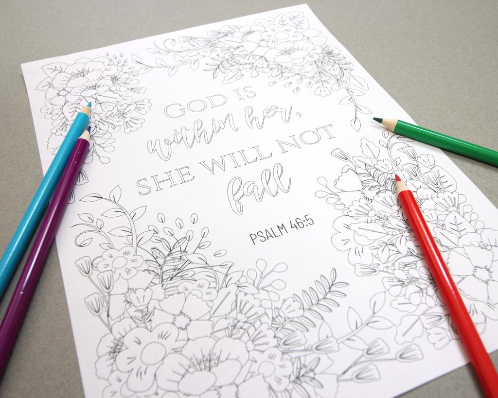 psalm 46 coloring pages