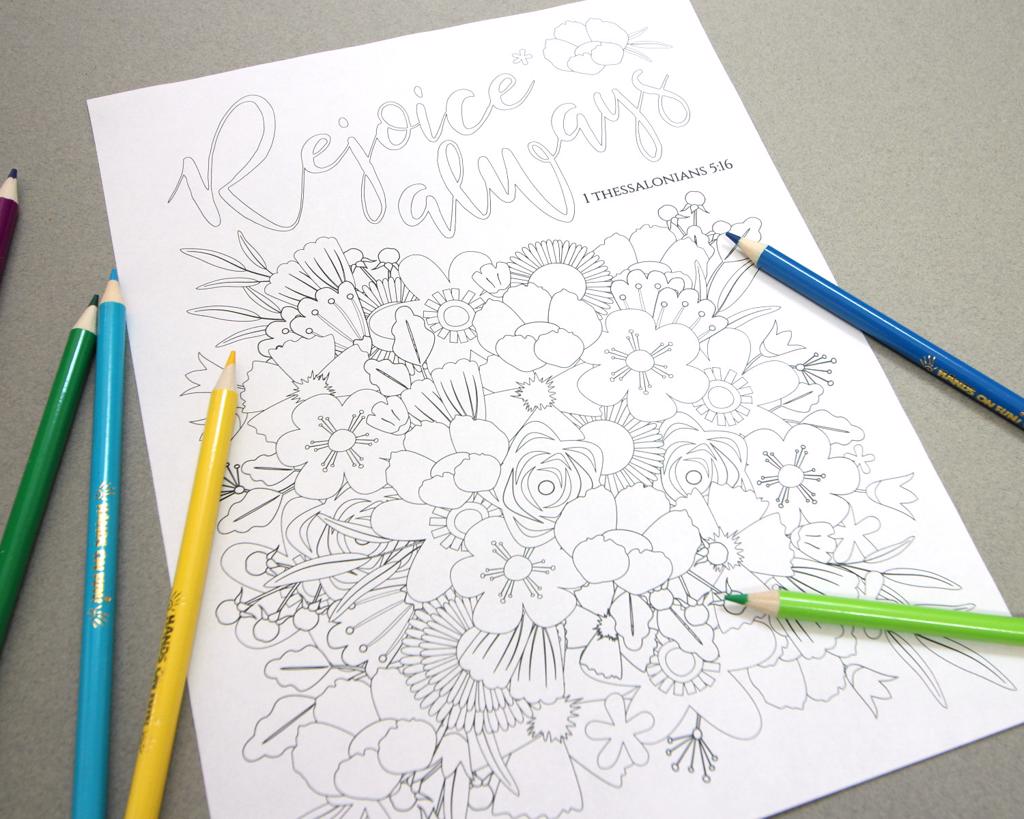 rejoice coloring page