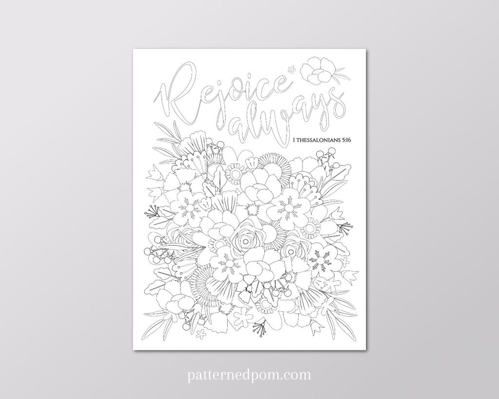rejoice coloring page