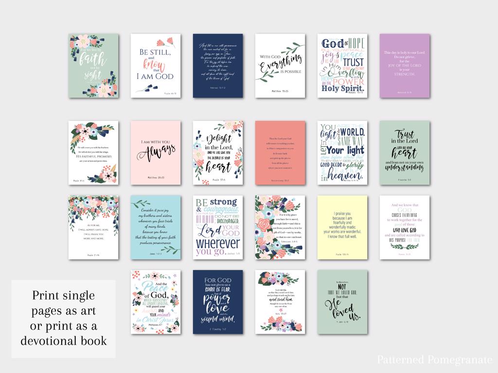 Patterned Pomegranate: Printable Scripture Art Book | 22 Full Color ...