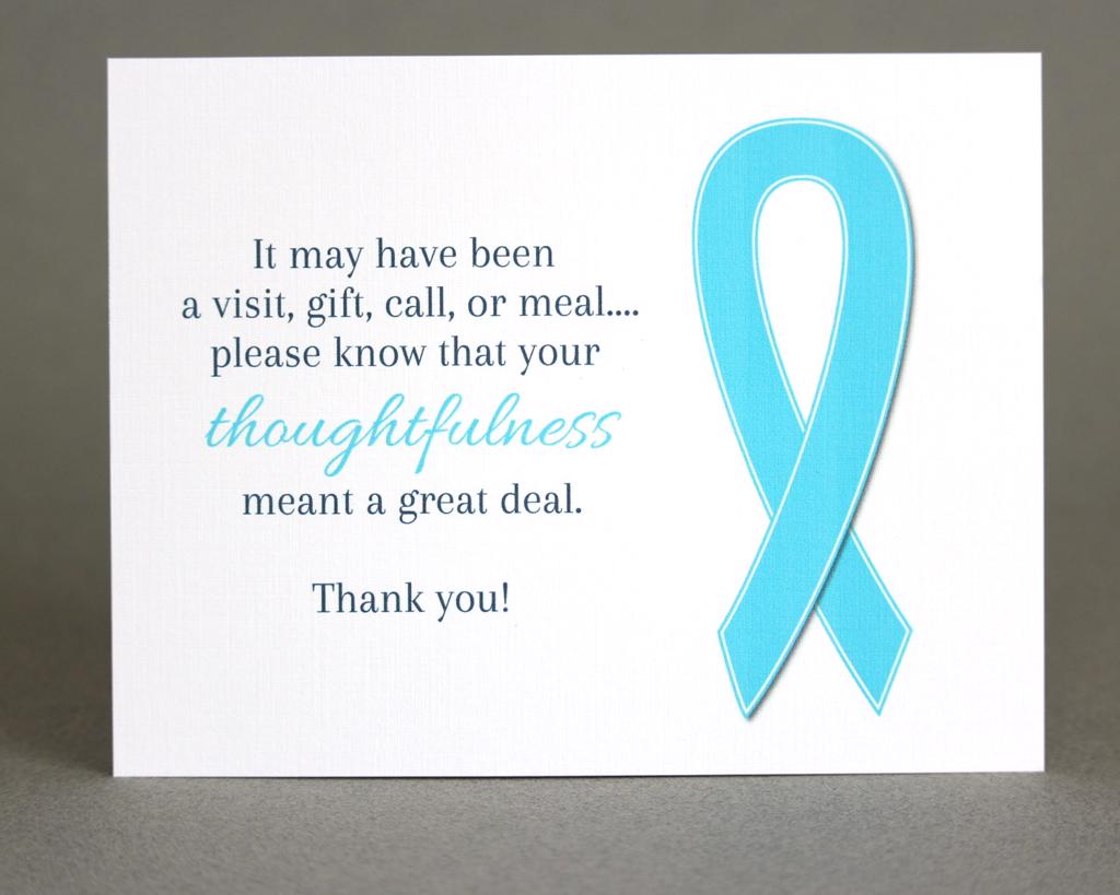 Patterned Pomegranate: Printable Cancer Ribbon Thank You Cards (Flat)